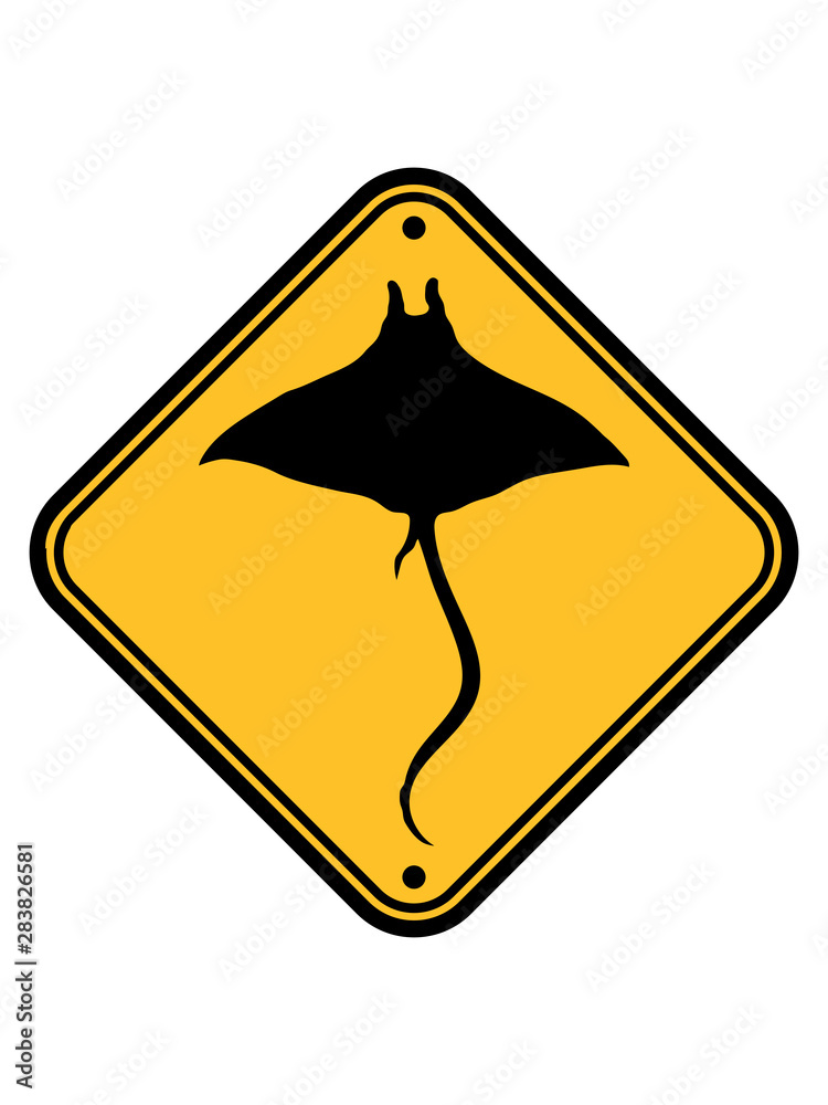 stachelrochen hinweis schild gefahr warnung vorsicht schwimmen tauchen ...