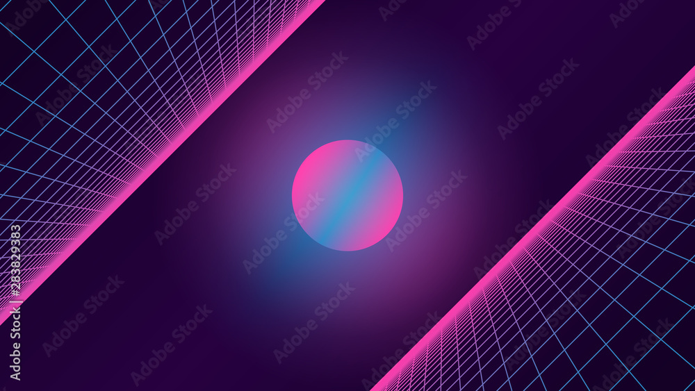 Synthwave background. 80s retro style. Dark futuristic backdrop with ... Synthwave background. 80s retro style. Dark futuristic backdrop with ...