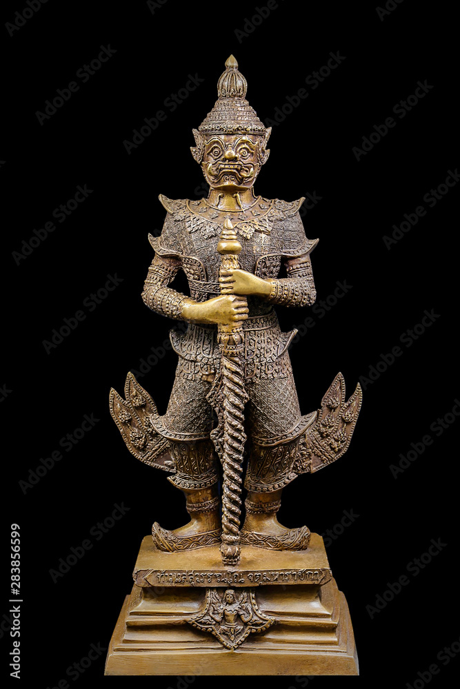 Vaisravana, giant ramayana, Gold Giant Vessavana,The demon guardian in ...