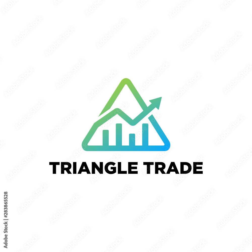 Logo triangle trade shows growing graph logo design illustration Stock ...