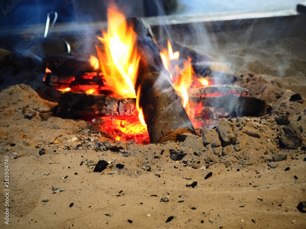 Irori, Traditional Japanese fire place at Nihon Minka En, Open Air ...