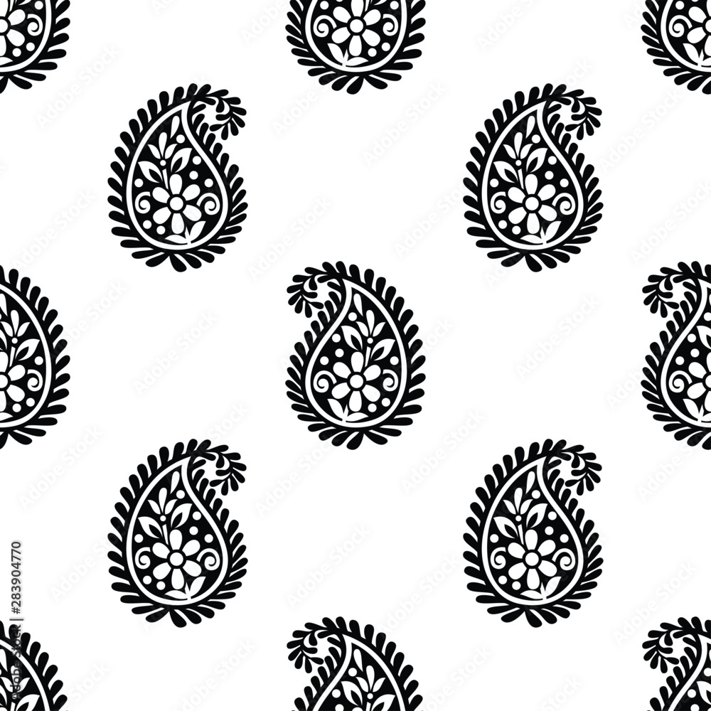 Indian Pattern Black And White