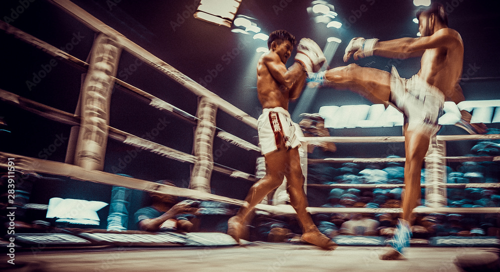 Muay thai fighting in Bangkok in Thailand Stock Photo | Adobe Stock