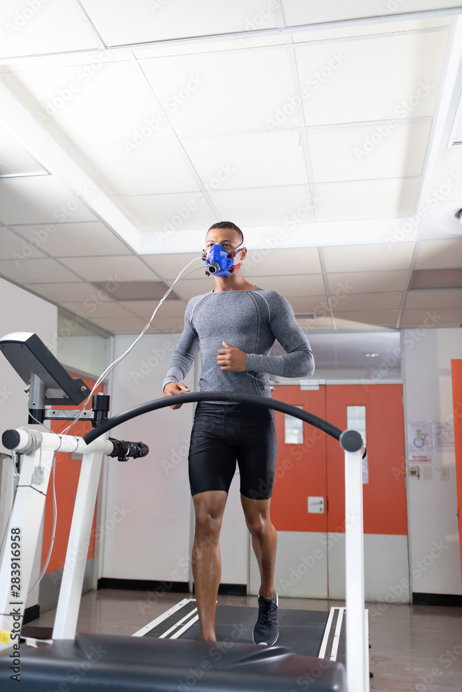 Man doing a fitness test Stock Photo | Adobe Stock