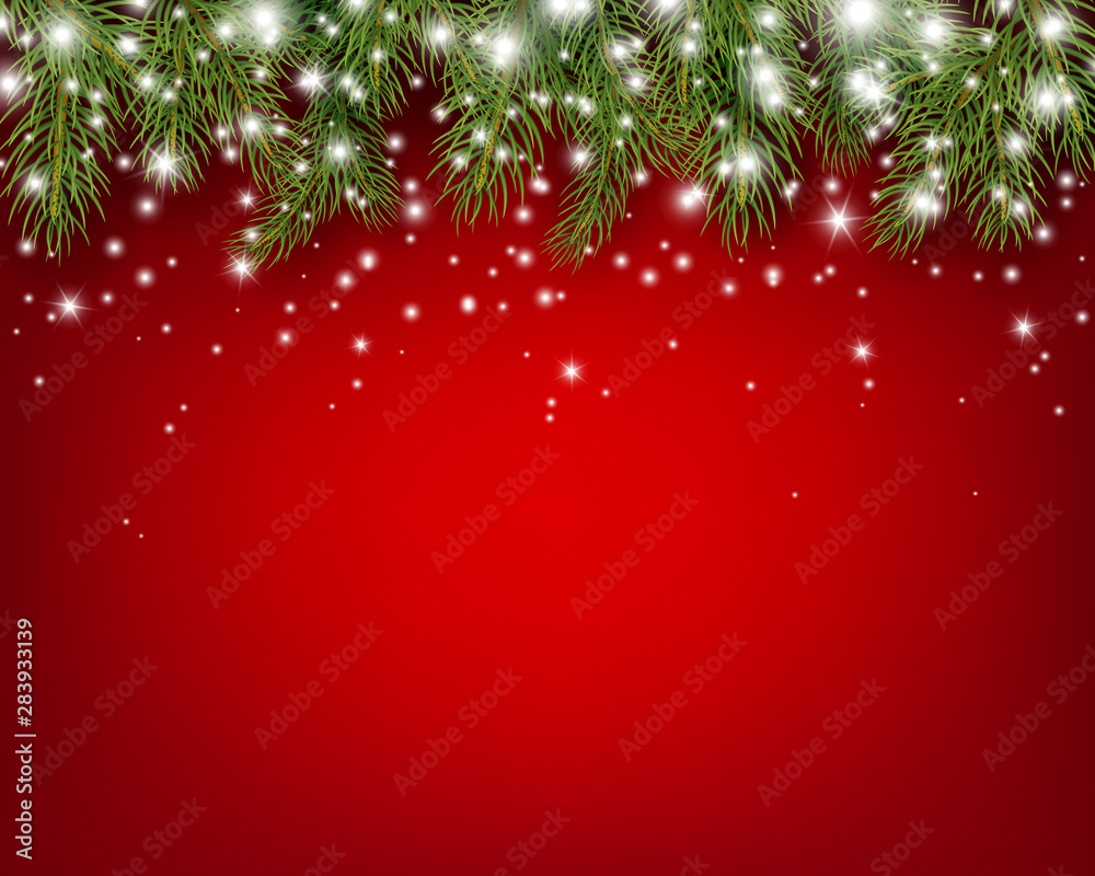 Red And Green Christmas Lights Border