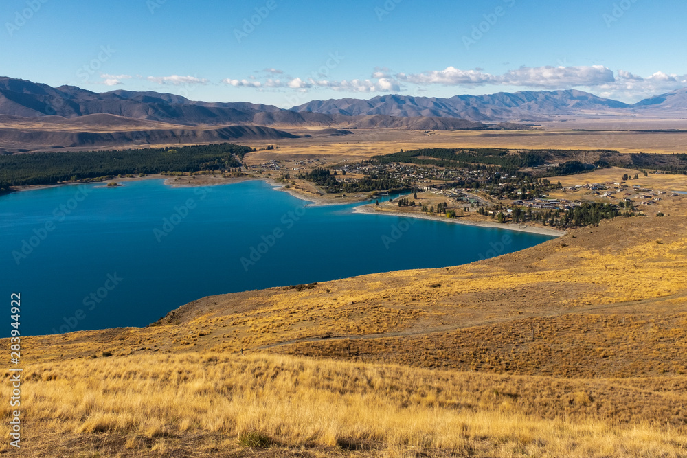 Sweeping views of the spectacular golden Mackenzie Basin from the top ...