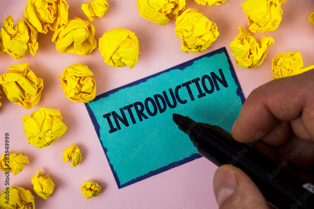 Word writing text Introduction. Business concept for First part of a ...