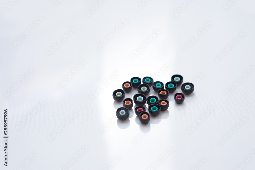 parts of the headphones on white background Stock Photo | Adobe Stock