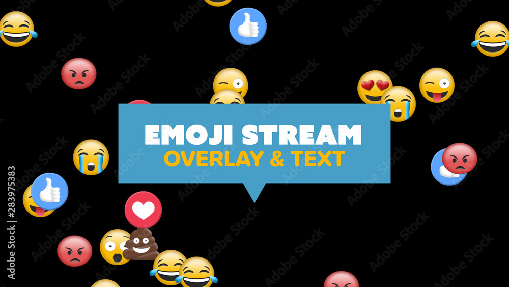 Emoji Stream Overlay Stock Template | Adobe Stock