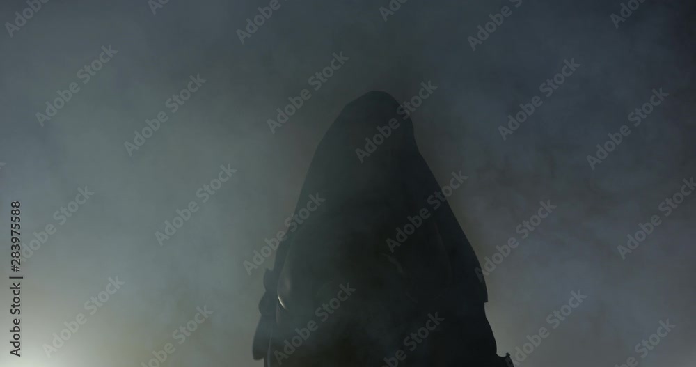 Silloutte Of Blonde Female Boxer Wearing Boxing Robe In Smoke ...
