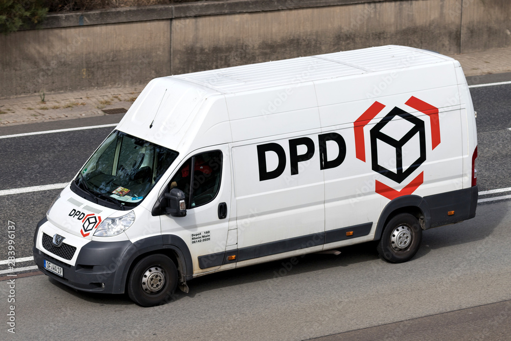 FRANKFURT AM MAIN, GERMANY - September 22, 2018: DPD delivery van on ...