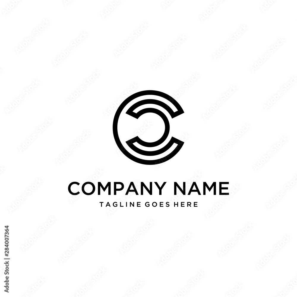 An initial letter C logo that looks simple and clean logo design ...