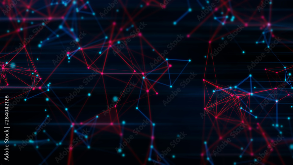 data connecting to digital deep learning brain of robotic ai futuristic ...