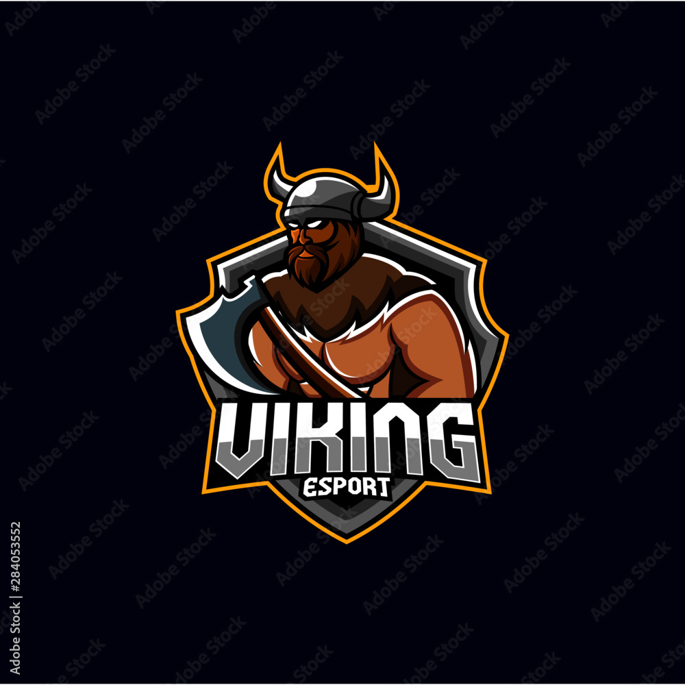 Viking vector logo emblem Stock Vector | Adobe Stock
