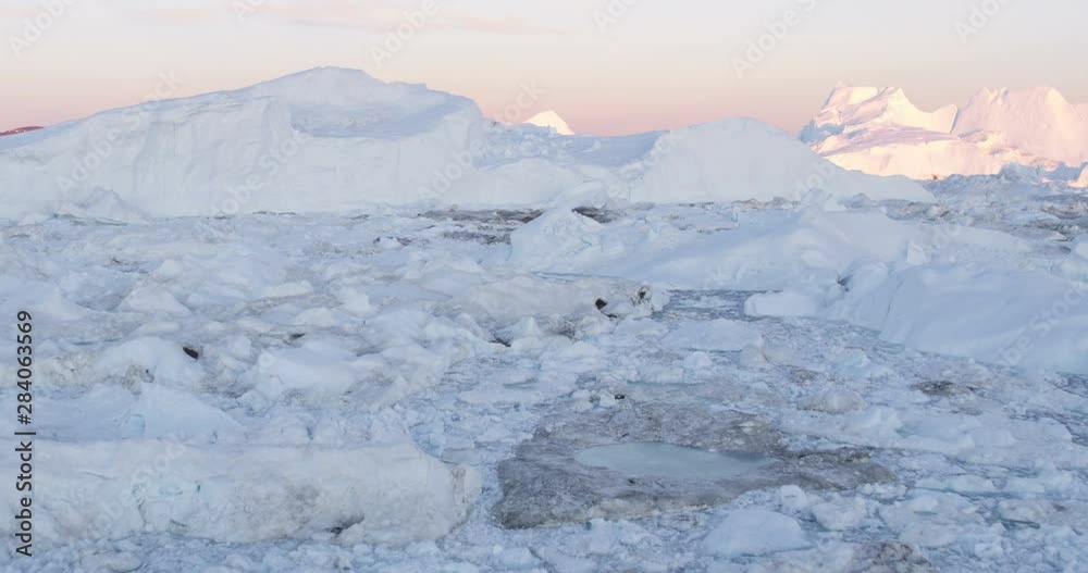 Global warming - Greenland Iceberg landscape of Ilulissat icefjord with ...