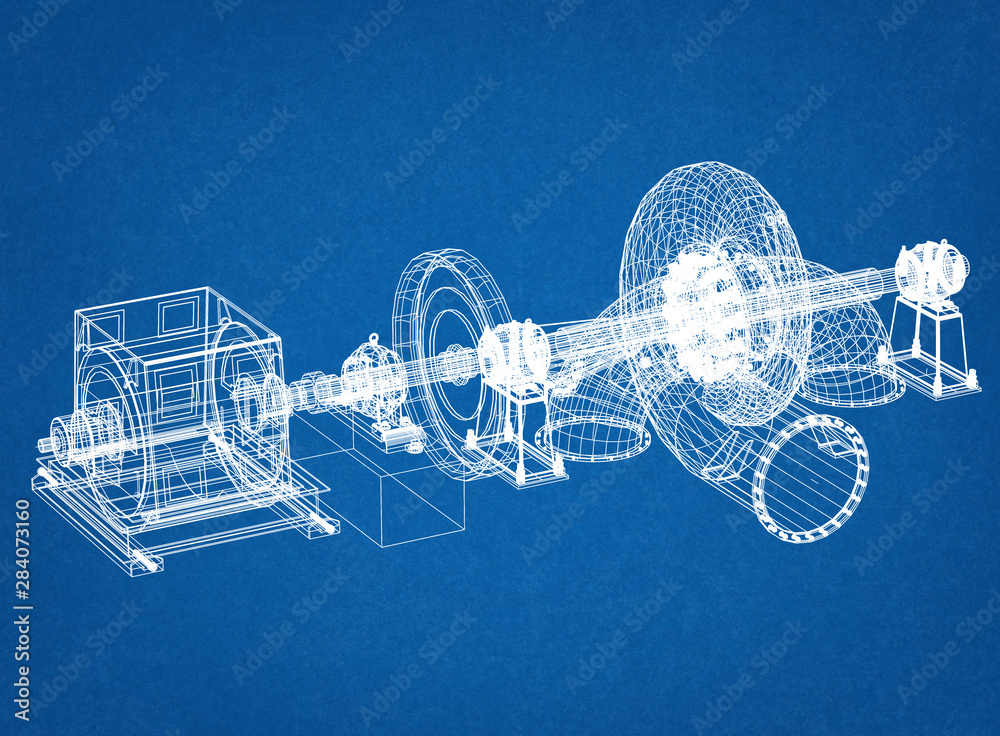 Water Turbine Stock Illustration | Adobe Stock