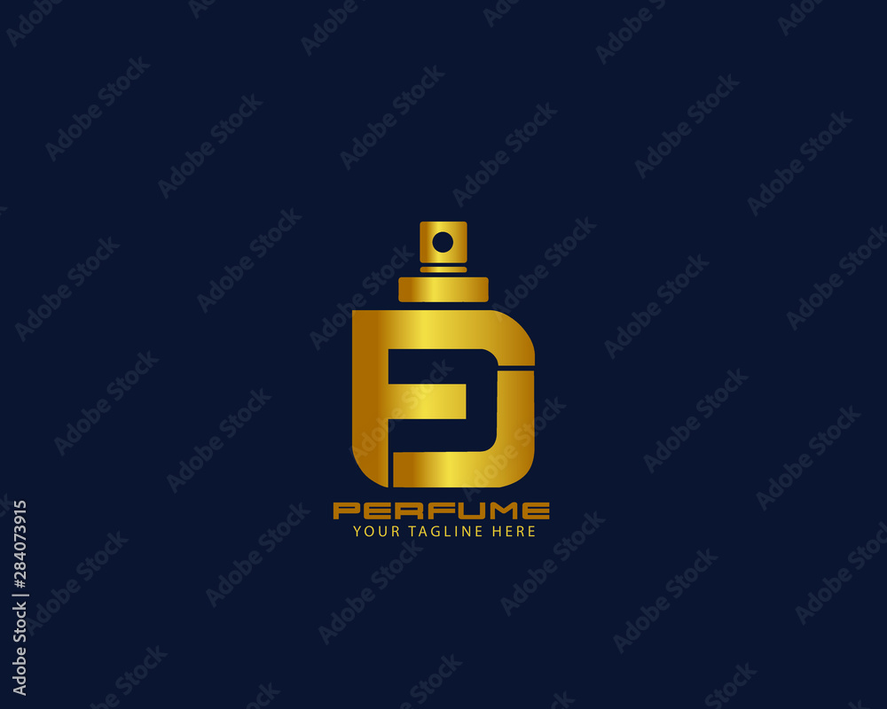 Luxury Initial alphabet Letter F Perfume perfumery logo design vector ...