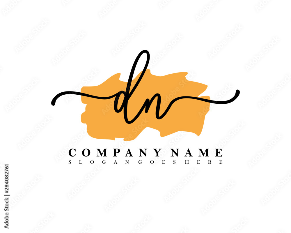 DN Initial letter handwriting and signature logo. Stock Vector | Adobe ...