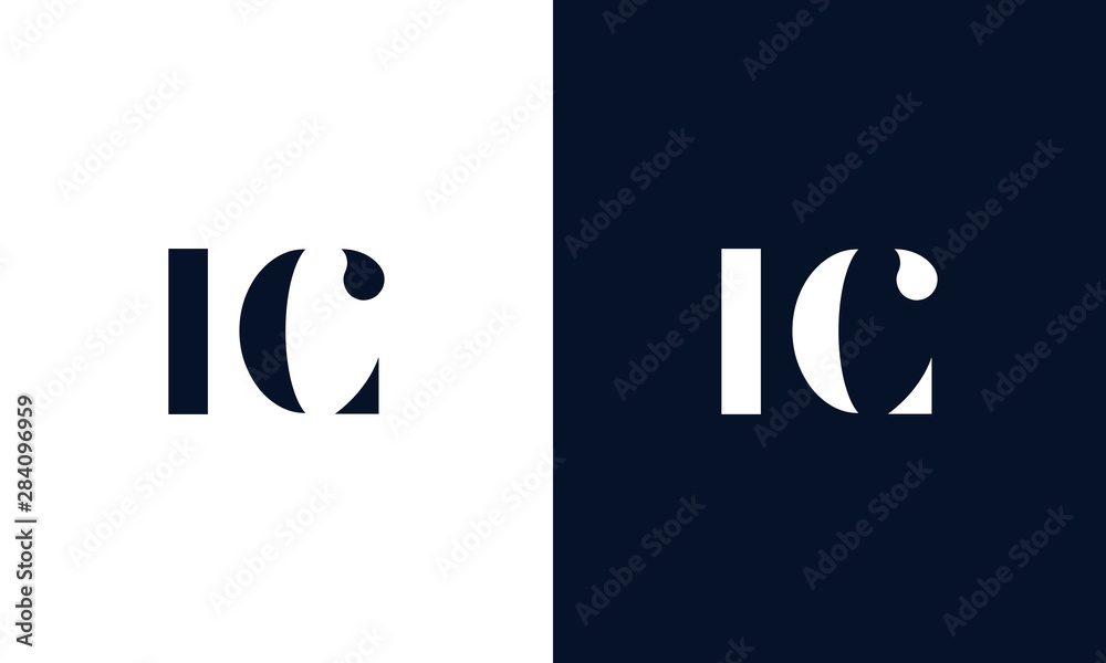 Abstract letter IC logo. This logo icon incorporate with abstract shape ...