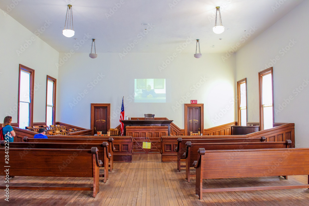 Tombstone Courthouse State Park - Courtroom Stock Photo | Adobe Stock