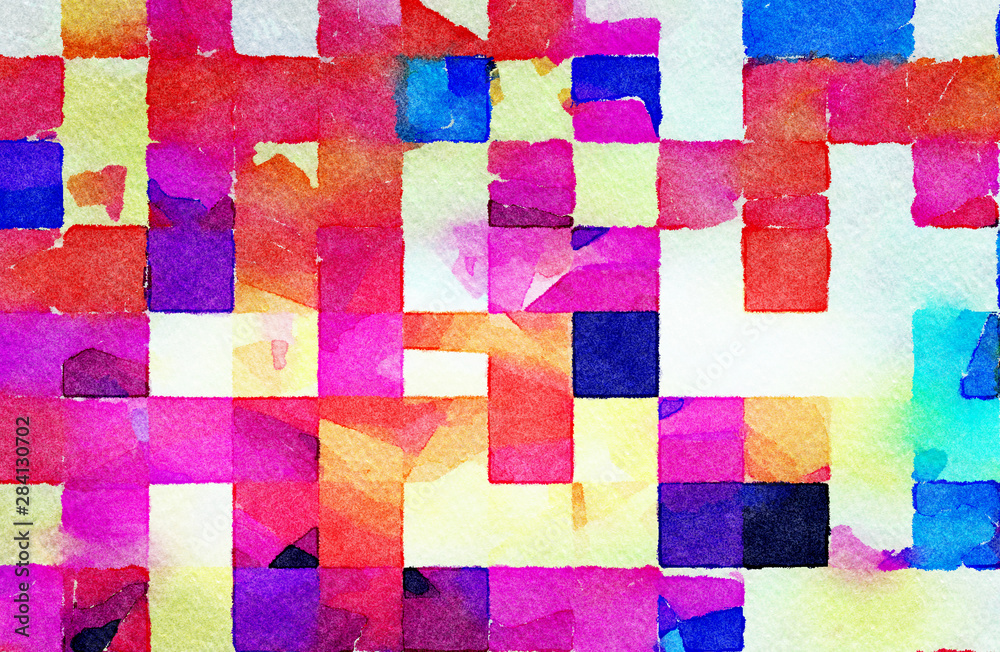 Abstract design pattern for decor textile and fabric, contemporary art ...