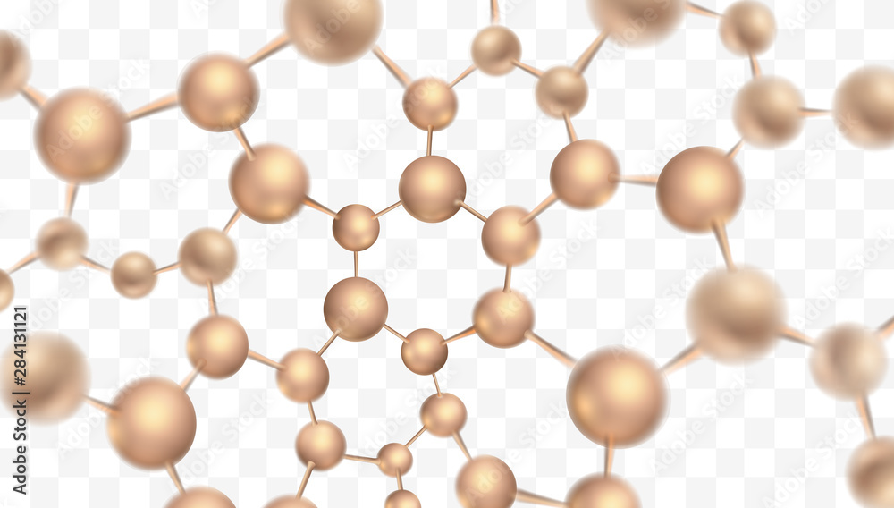 3d molecules vector design. Science abstract background with molecular ...