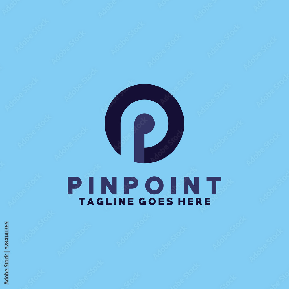Letter P Pin Point Logo Vector Logo Design Template. Location and ...