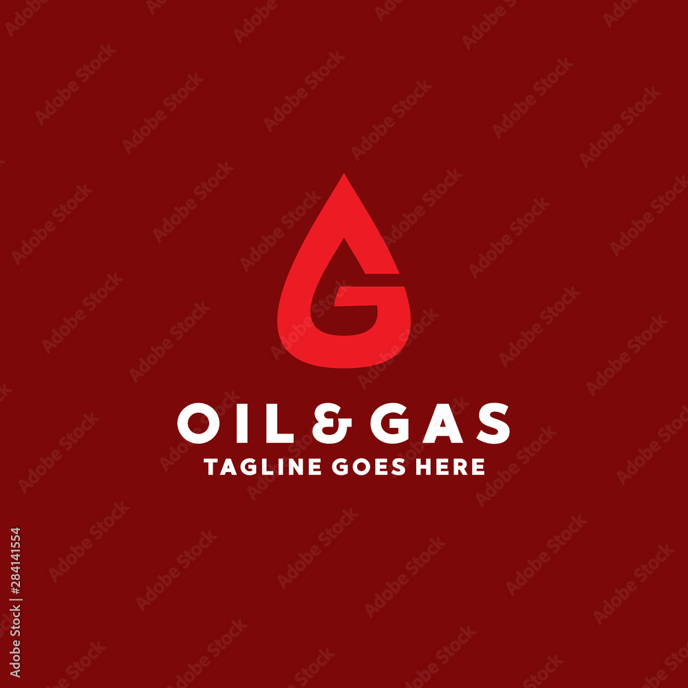 Letter G For Oil And Gas Logo Vector Logo Design Template. Fire and Oil ...