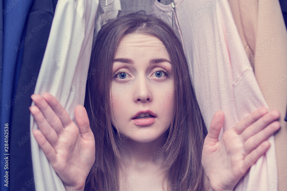 Girl Hiding In The Closet