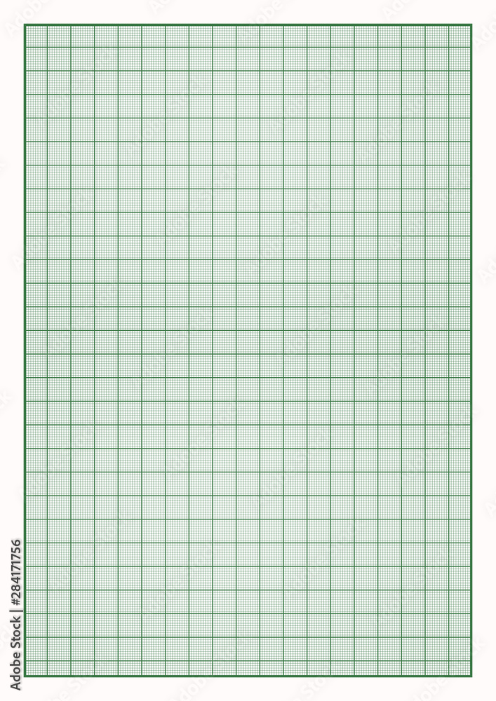 Green line graph paper, size 2970 * 2100 pixels, used in writing or for ...
