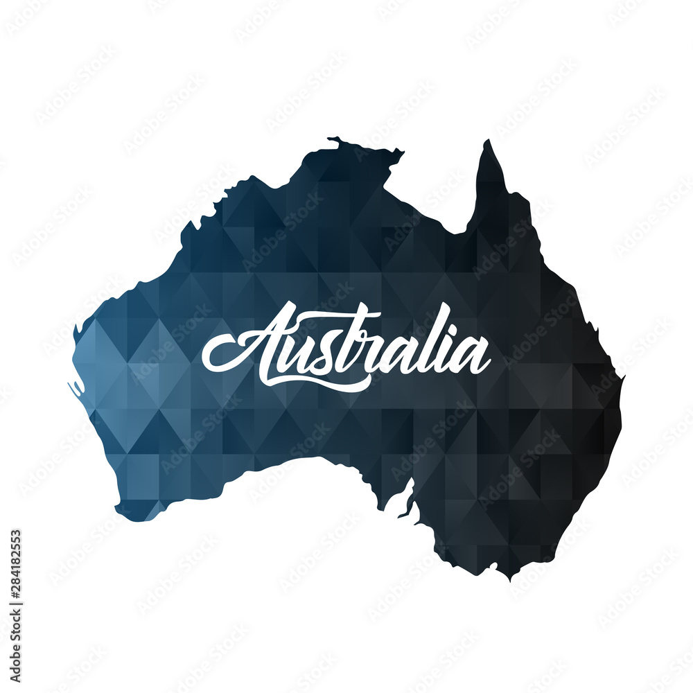 Map of Australia. Geometric polygon map vector Stock Vector | Adobe Stock