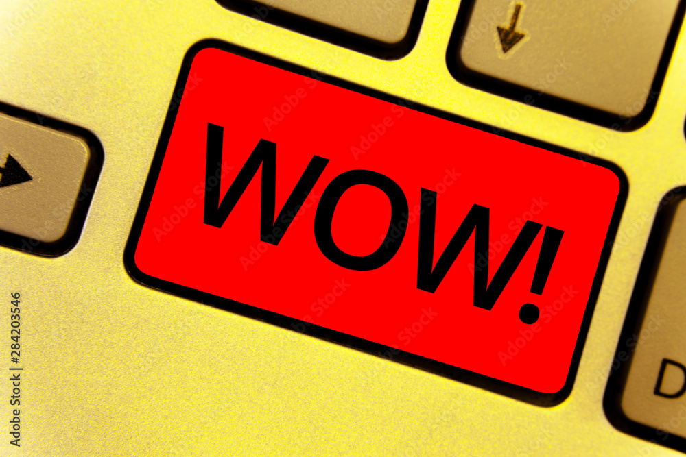 Word writing text Wow Motivational Call. Business concept for ...