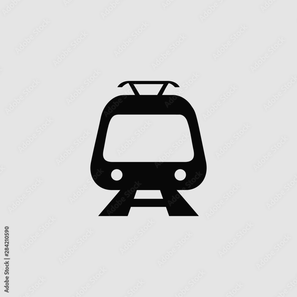 Tram icon simple vector illustration for app & web ui element. Cable ...