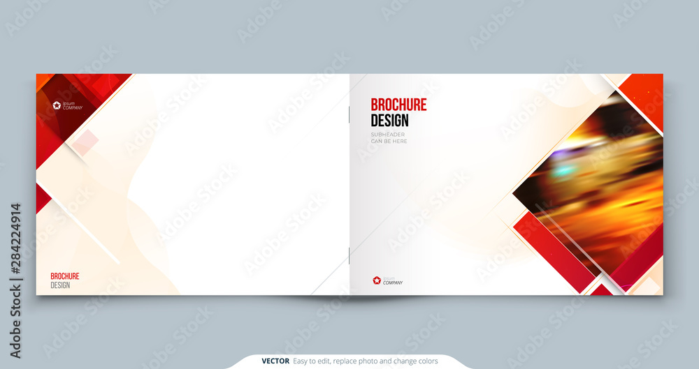 Horizontal Brochure template layout design. Landscape Corporate ...