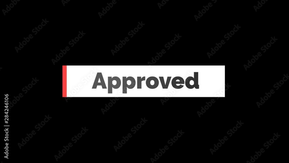 Approved Text Animation in Full HD. Approved Motion Graphics Stylish ...