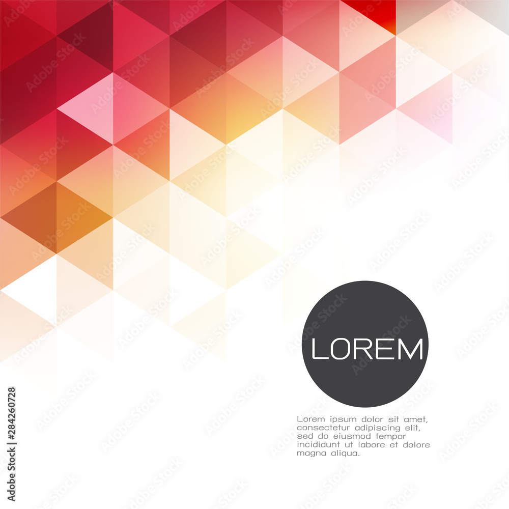colorful transparency and fade triangle background with white space on ...
