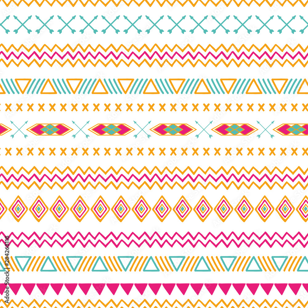 Bright Aztec Print Background