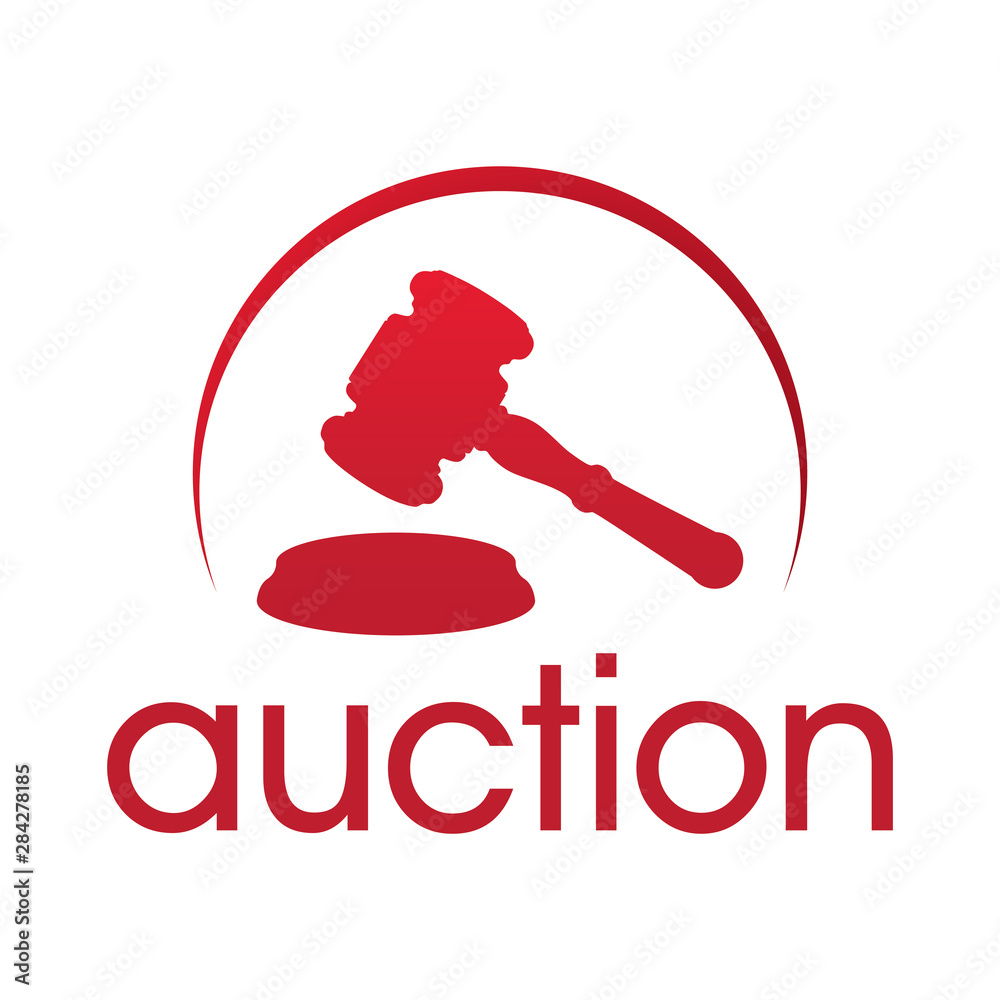 Vector set of logos for bidding and auctions Stock Vector | Adobe Stock