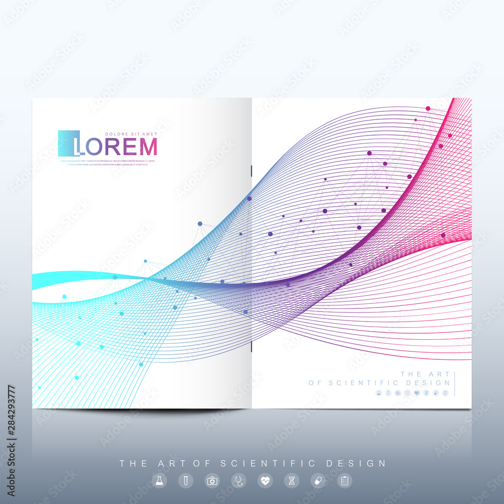 Modern Health care cover template design for a report and medical ...