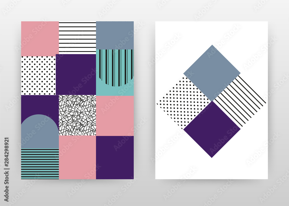 Geometric rectangles with dotted lined texture design for annual report ...