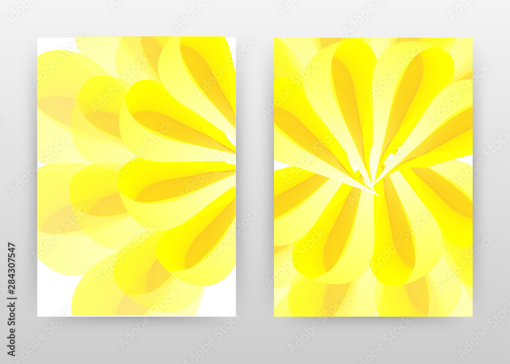 Yellow flower concept design of annual report, brochure, flyer, poster ...