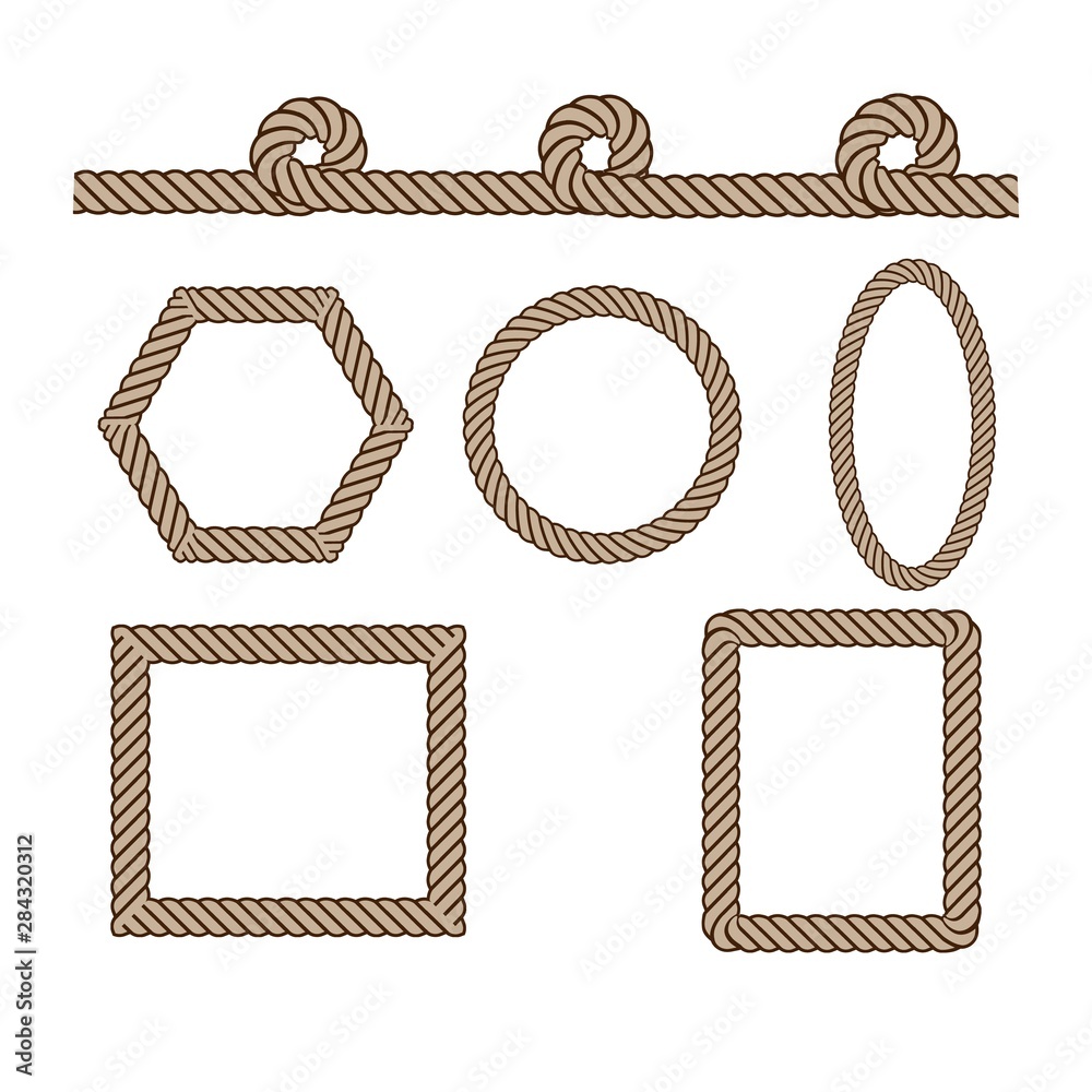 Nautical Rope Border Vector