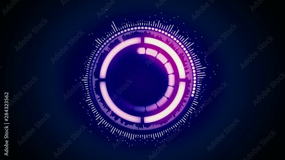 Abstract futuristic motion graphics circular clockwork mechanism ...