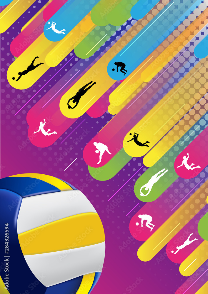 Volleyball sport design abstract background. Stock Vector | Adobe Stock