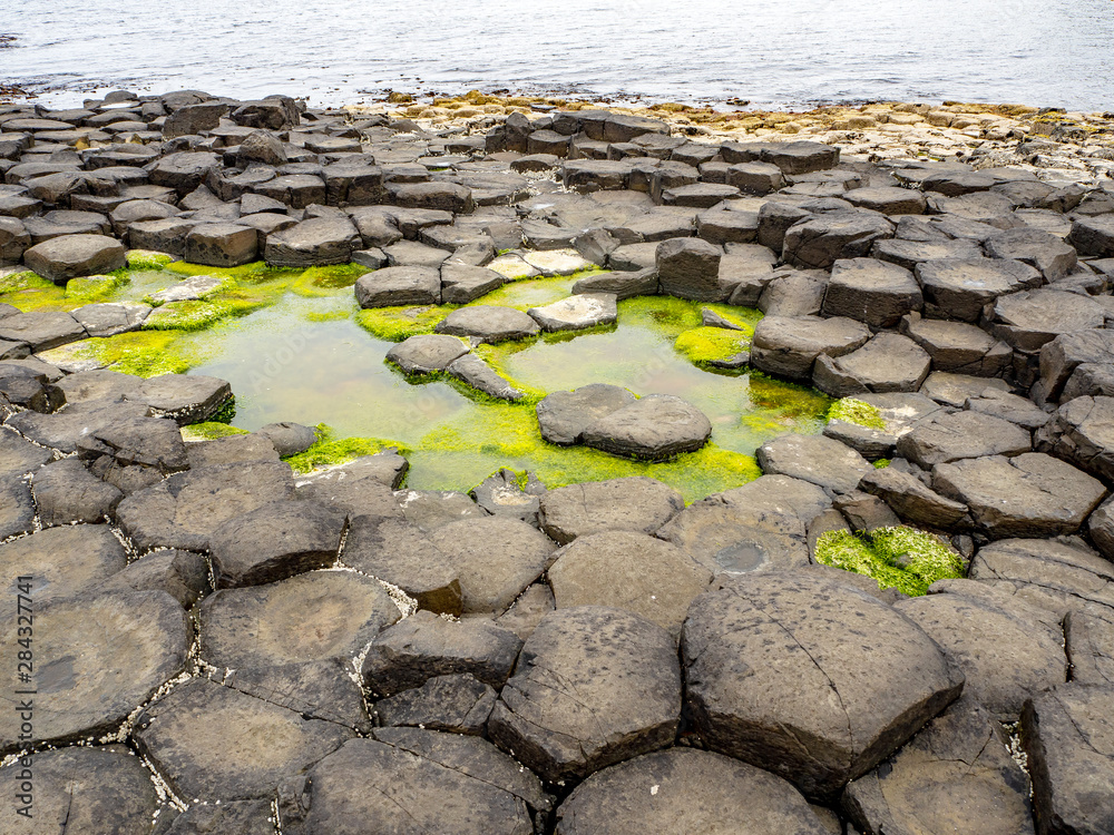 Giant’s Causeway, famous tourist attraction of Northern Ireland, UK ...