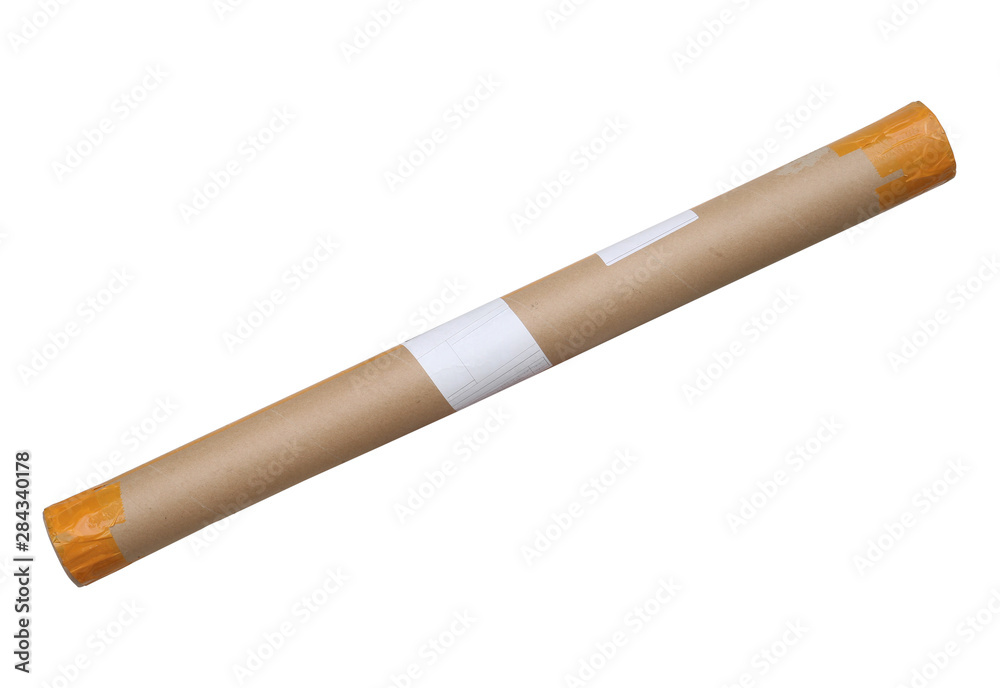 Parcel box canister tube shape poster packaging (with clipping path ...