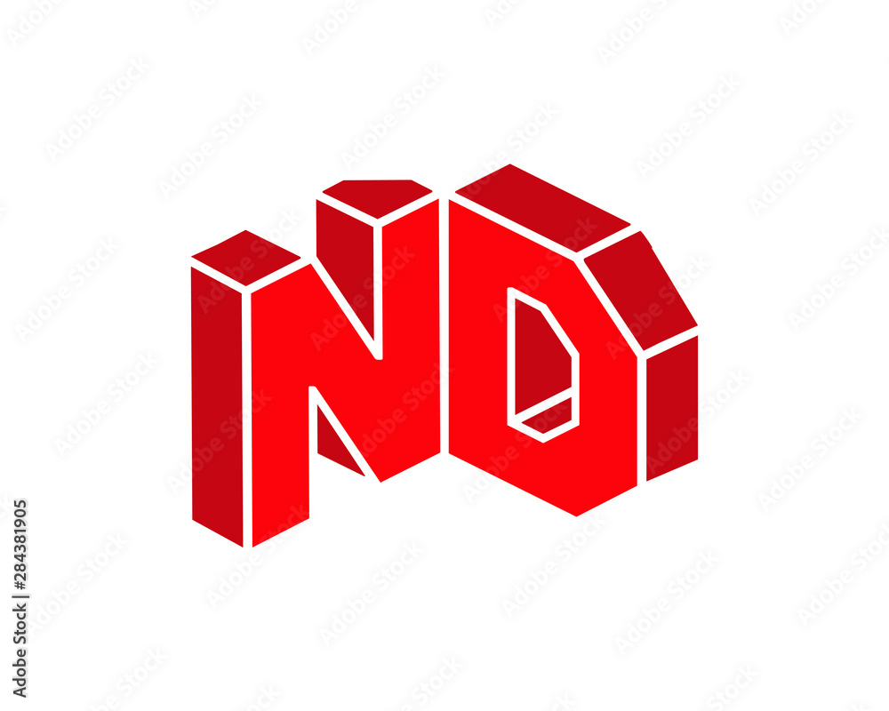 Creative and Minimalist Letter ND Logo Design Icon, Editable in Vector ...