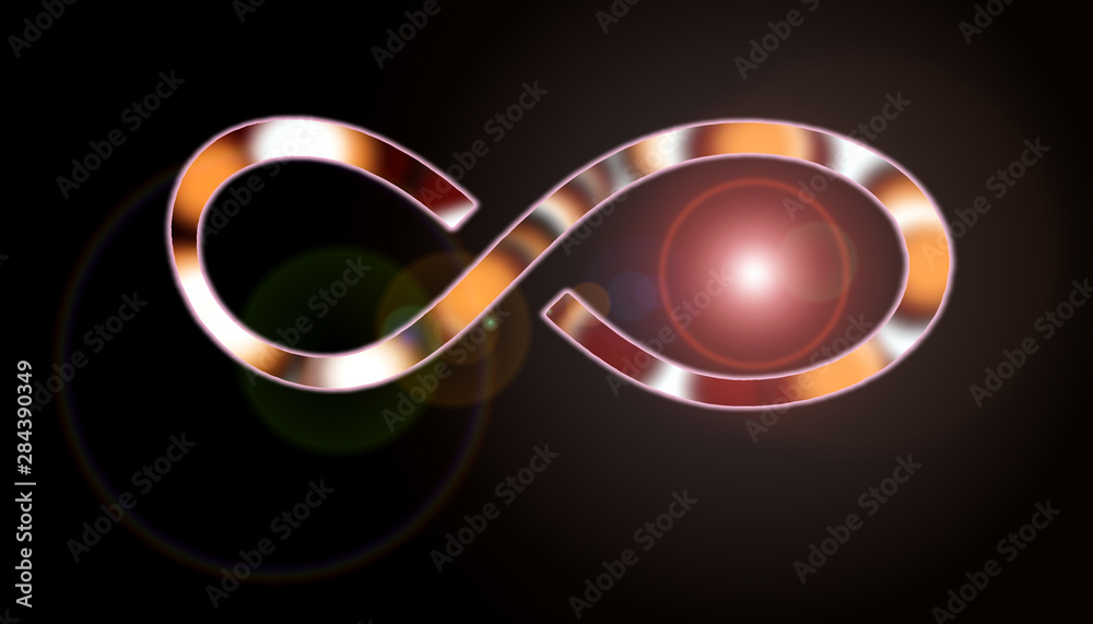 Simbolo di infinito nell'era dell'arte digitale Stock Illustration ...