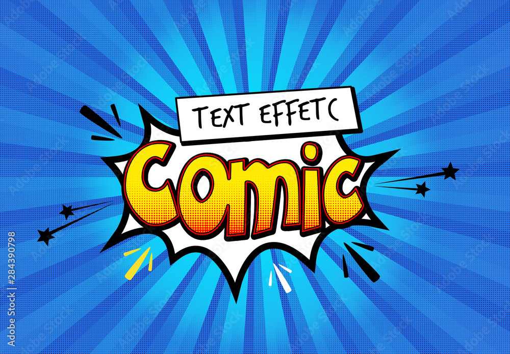 Comic Book Text Effect Stock Template | Adobe Stock