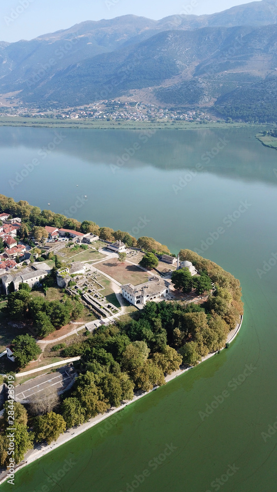 Aerial drone bird's eye view photo of iconic city and castle and mosque ...